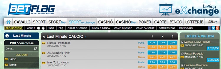 BetFlag recensione | 10€ gratis + bonus fino a 1000€ | 2020