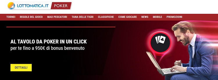 Lottomatica poker recensione | 35€ subito + fino a 950€ | 2021
